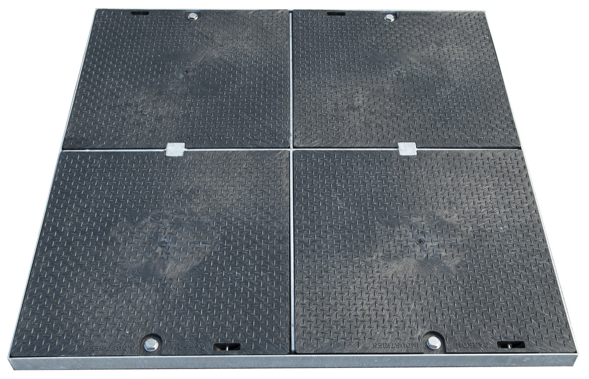 HDPE-lock A15 till kabelbrunn FF9090, låsbart med pentabult. FR90mm ...